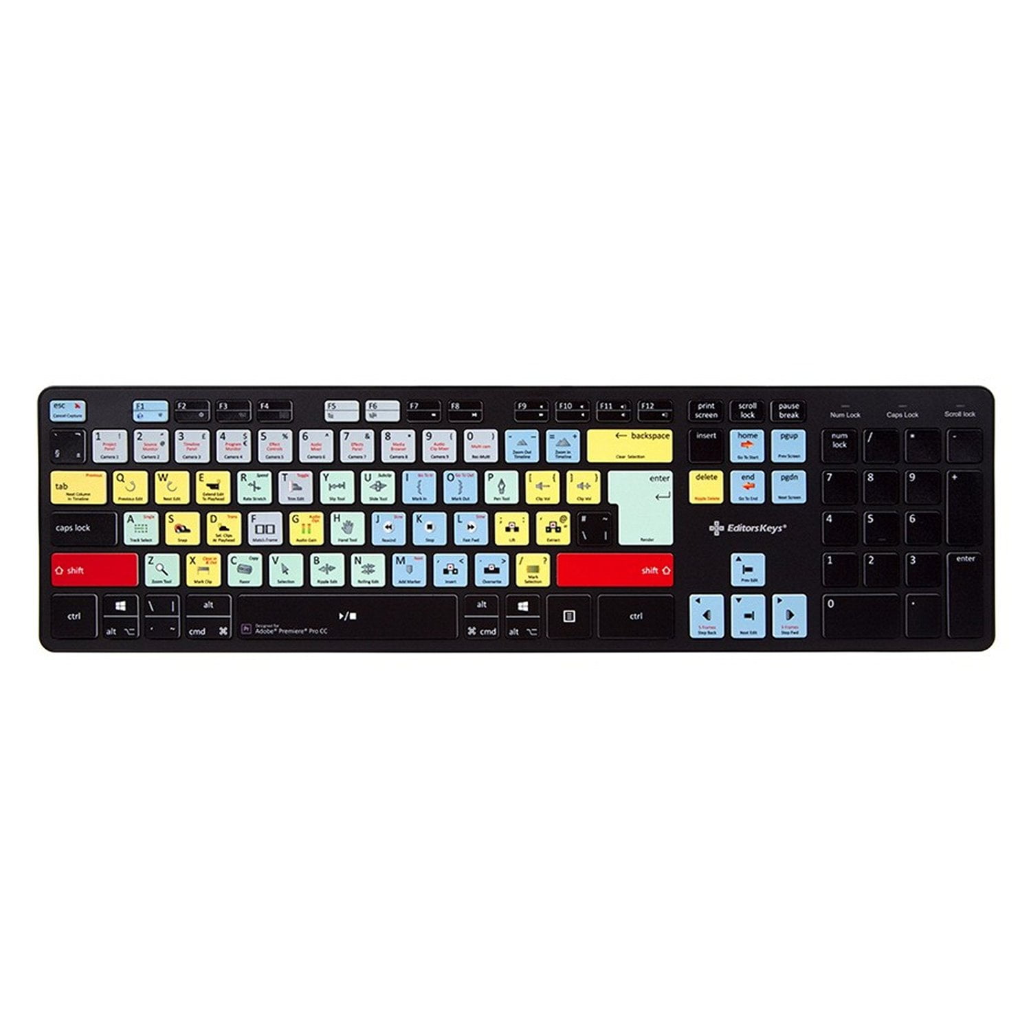 Editors Keys Adobe Premiere Pro CC | English Keypad Slimline Keyboard ...