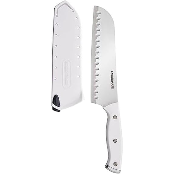 Edkeeper Triple Riveted Santoku Knife with Self-Sharpening Blade Cover ...
