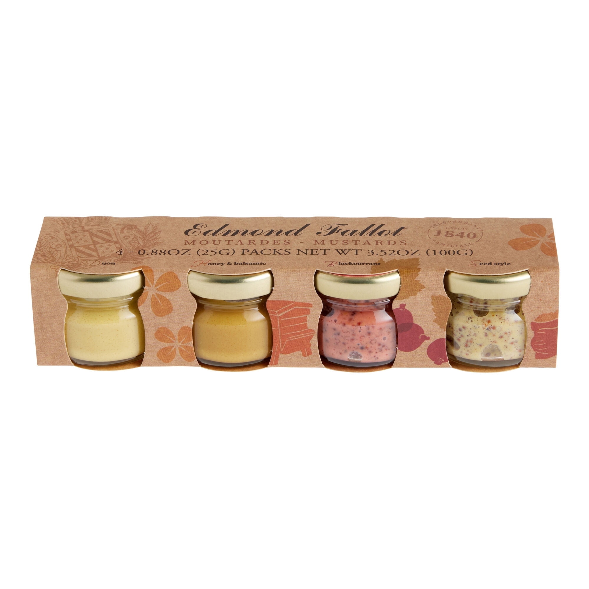 Edmond Fallot Mini Assorted Mustard Jars - Walmart.com