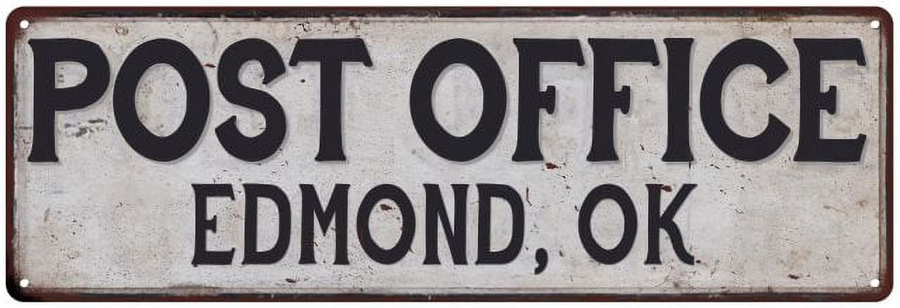 Edmond, Ok Post Office Metal Sign Vintage 6x18 106180011340 - Walmart.com