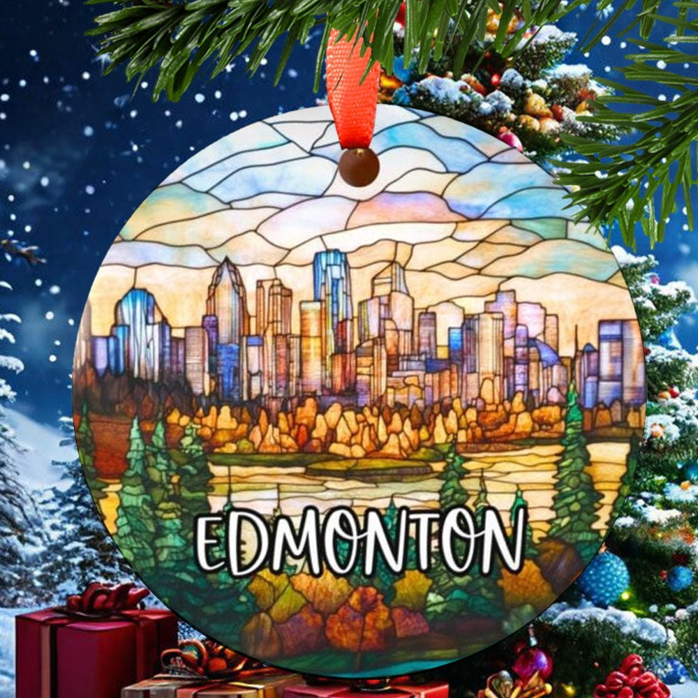 Edmonton Alberta Christmas Ornament, Ceramic, Acrylic - Hawaii Travel ...