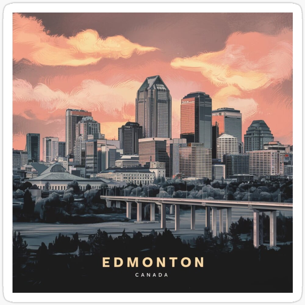 Edmonton,Canada Sticker Phone Decal Water Bottle Stickers Car Decals ...