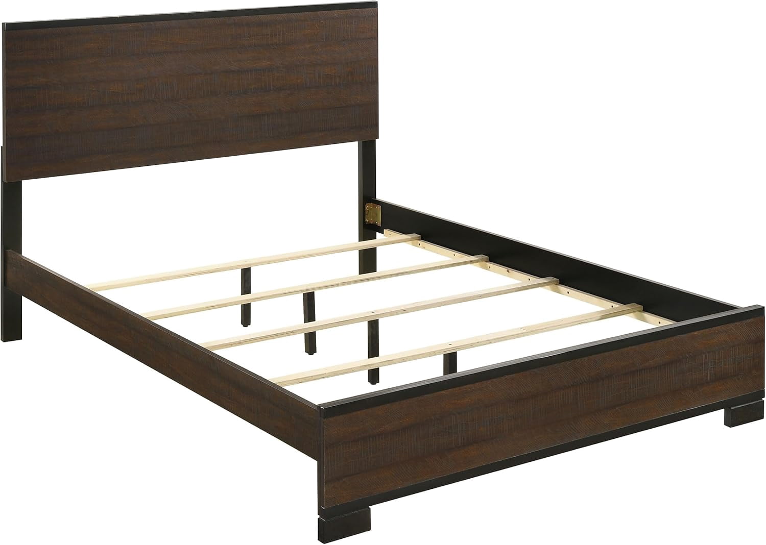 Edmonton Farmhouse Wood Queen Size Panel Bed Frame 48-inch Headboard ...