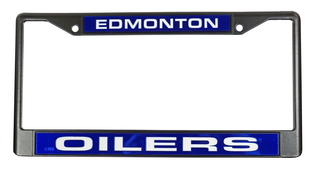 Edmonton Hockey Oiler's Black Metal Laser Cut License Plate Frame ...