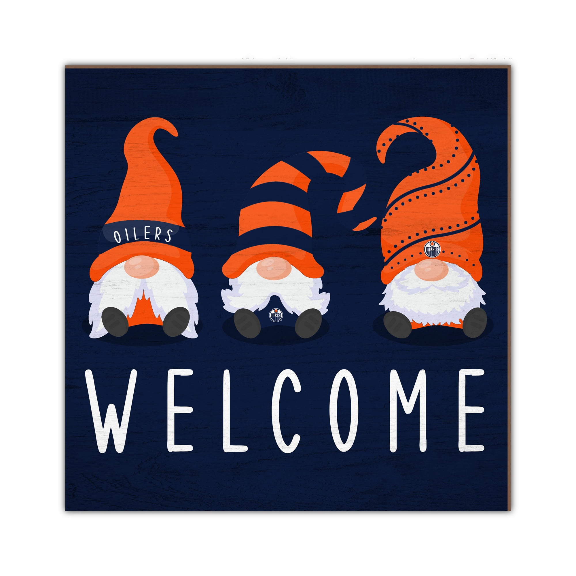 Edmonton Oilers 10'' x 10'' Welcome Gnomes Sign - Walmart.com
