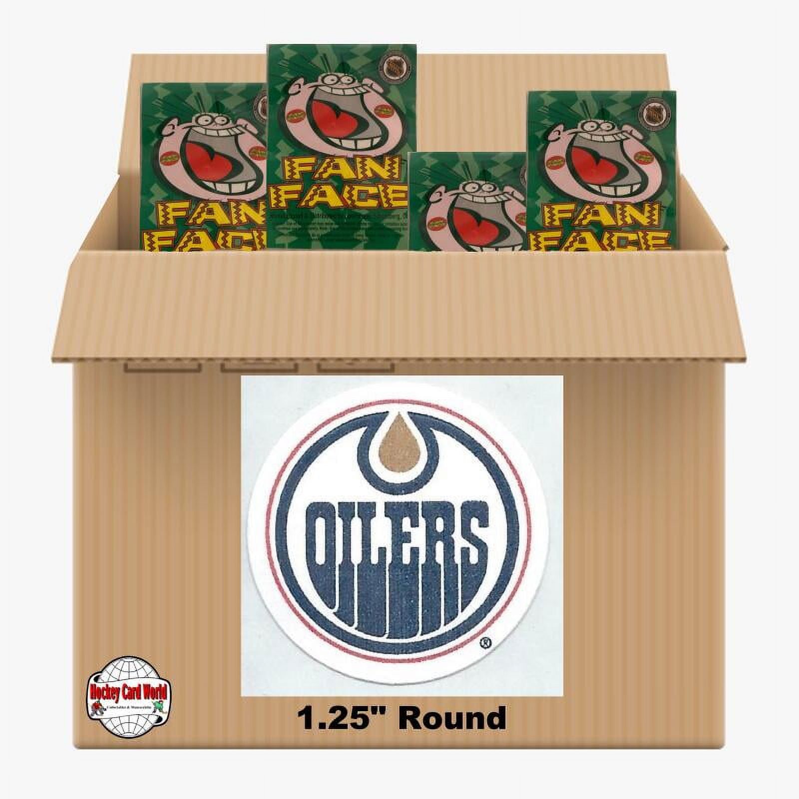 Edmonton Oilers 1050 pack case - 4 Logos pack - 4200 Stickers - Walmart.com