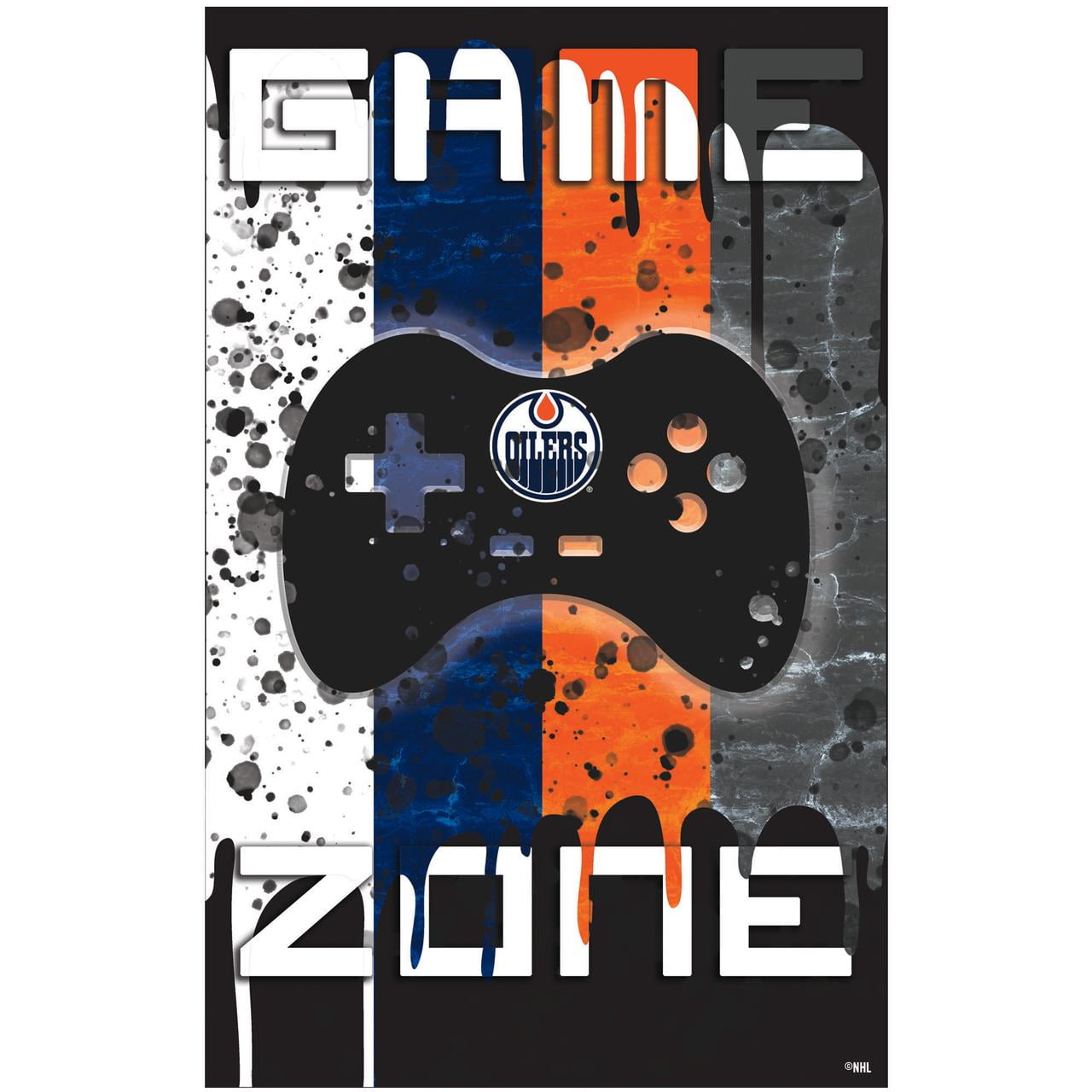 Edmonton Oilers 11" x 19" Grunge Wall Art - Walmart.com