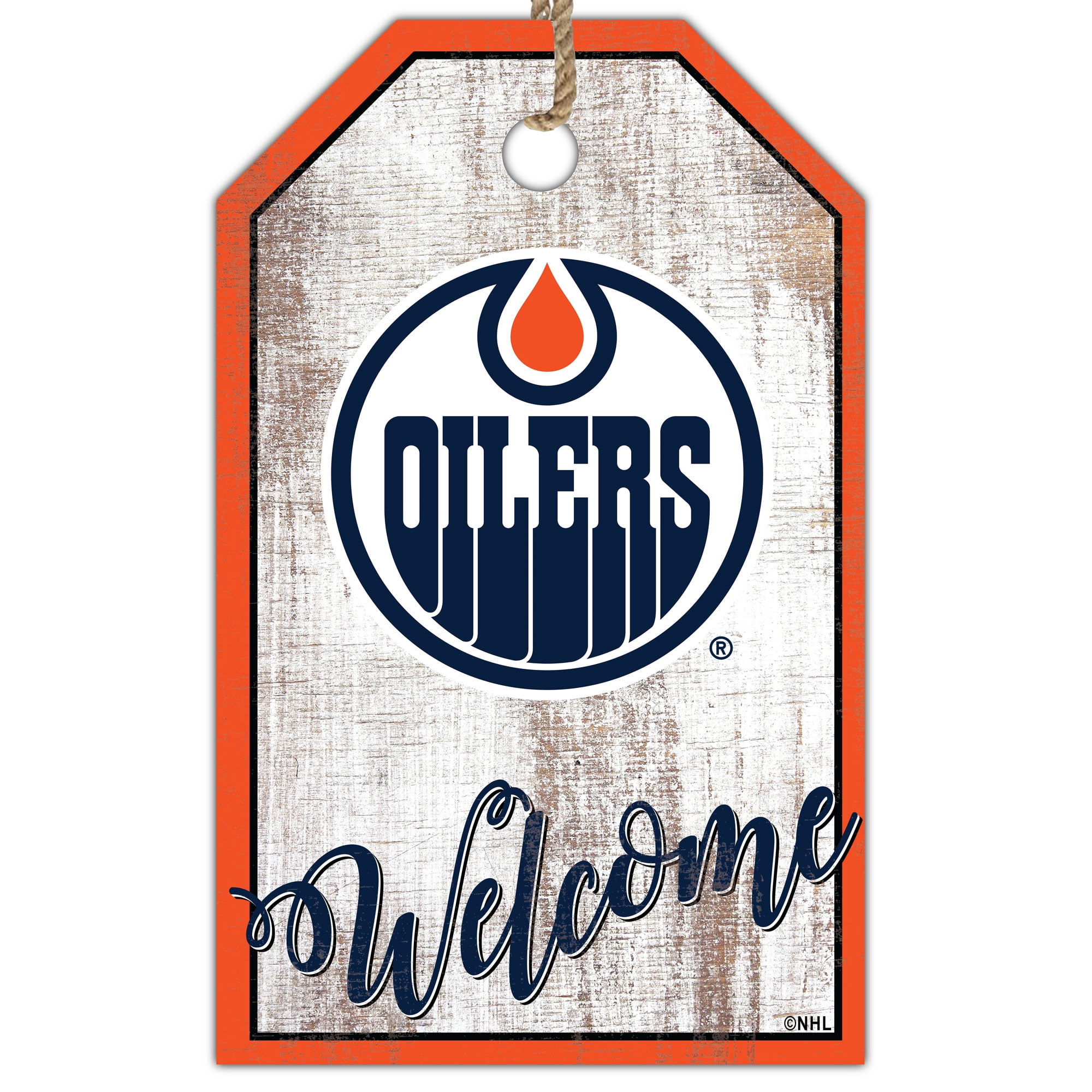 Edmonton Oilers 11'' x 19'' Welcome Team Tag Sign - Walmart.com