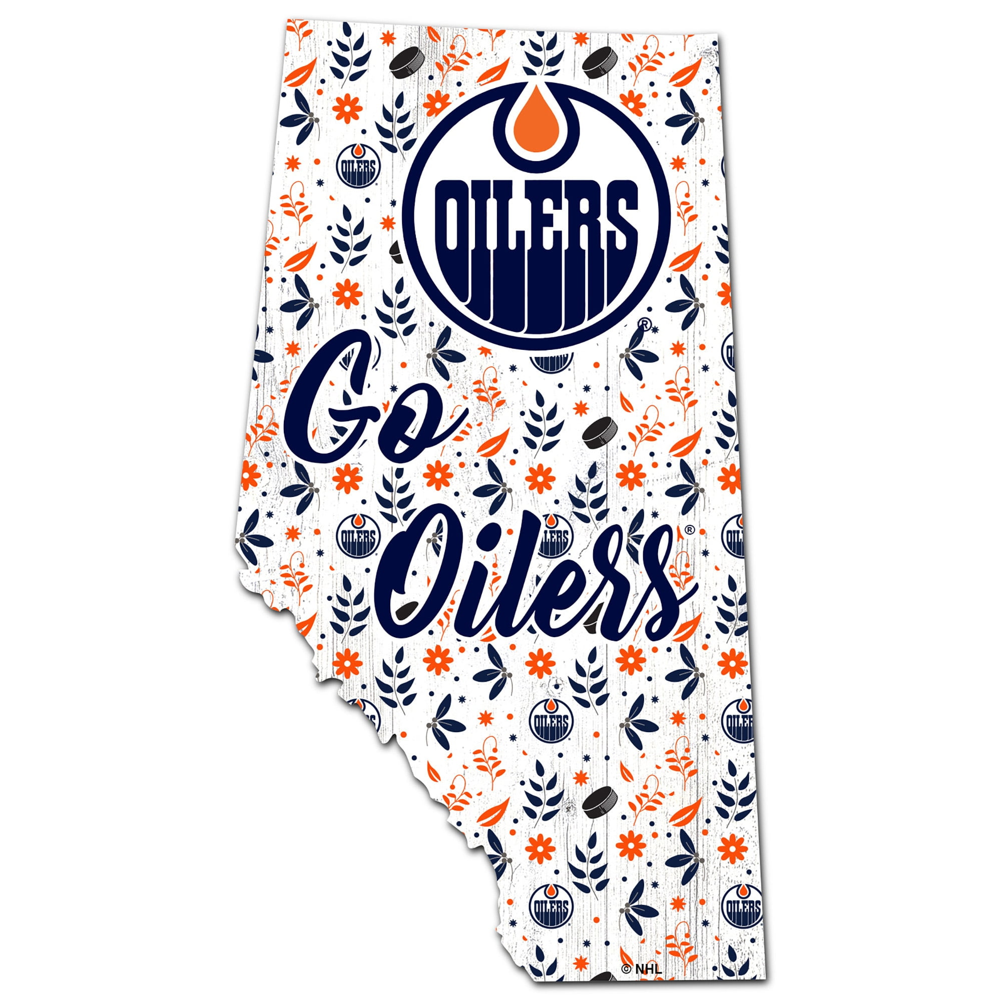 Edmonton Oilers 12'' Floral State Sign - Walmart.com