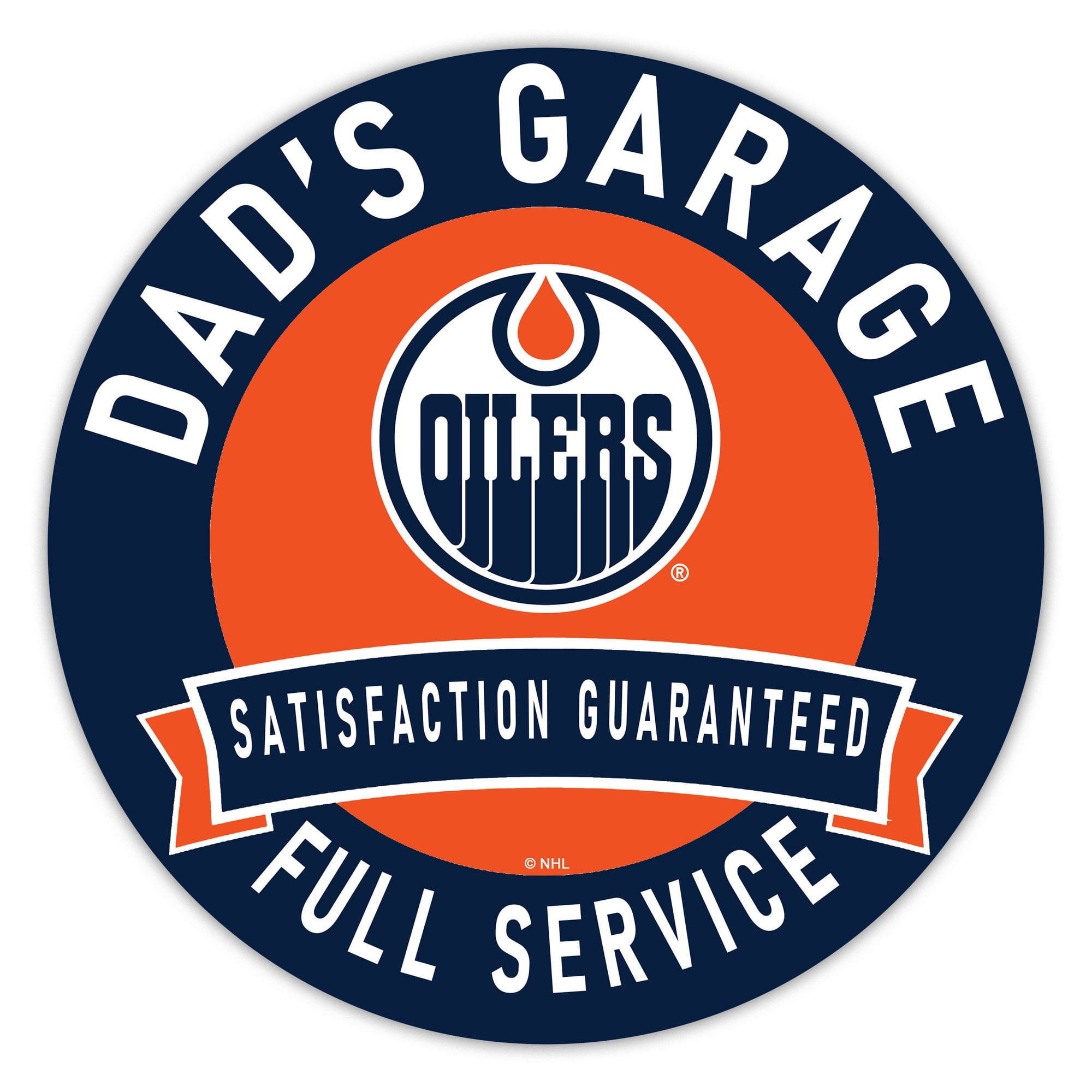 Edmonton Oilers 16" Dad's Garage Wood Sign - Walmart.com