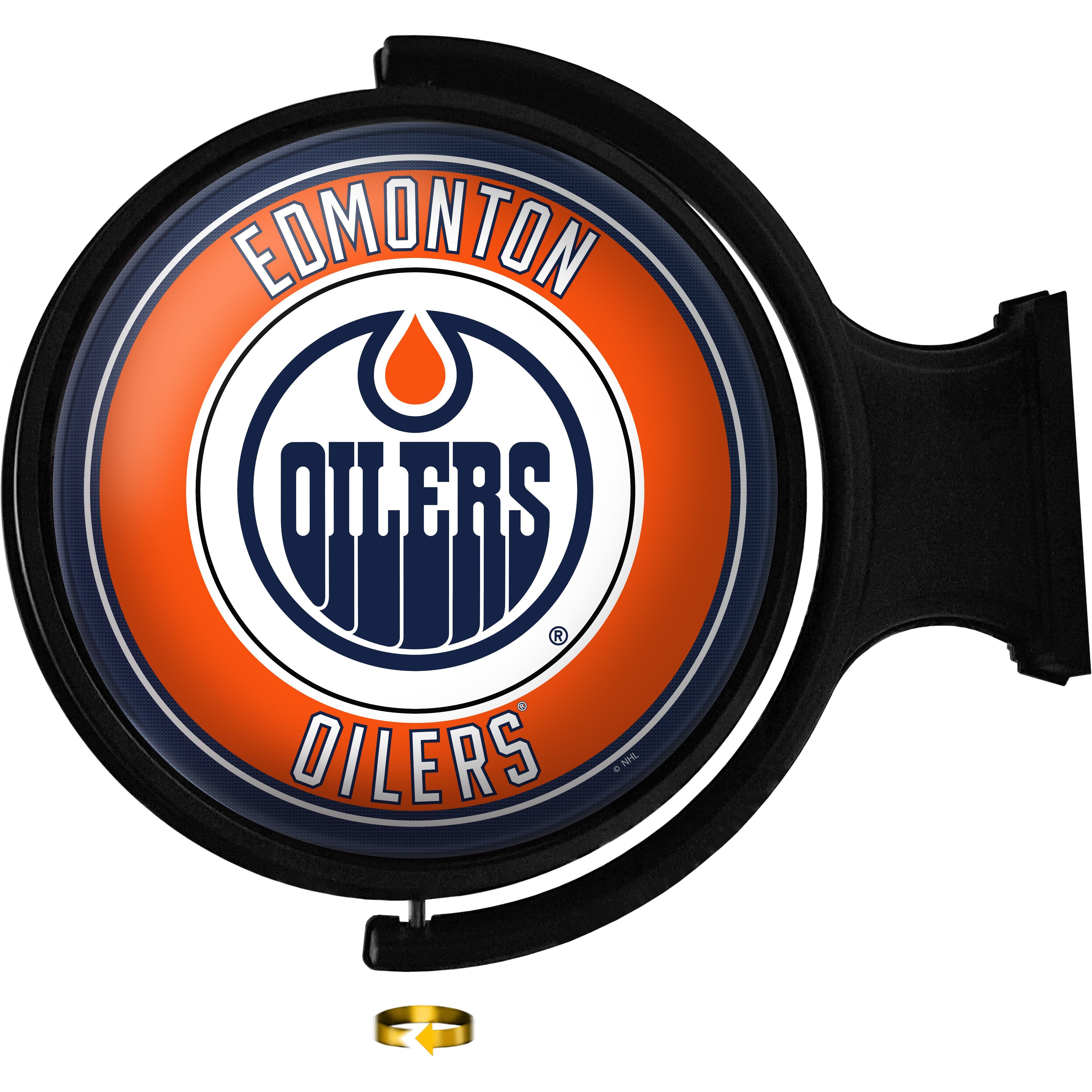 Edmonton Oilers 23'' x 21'' Team Illuminated Rotating Wall Sign ...