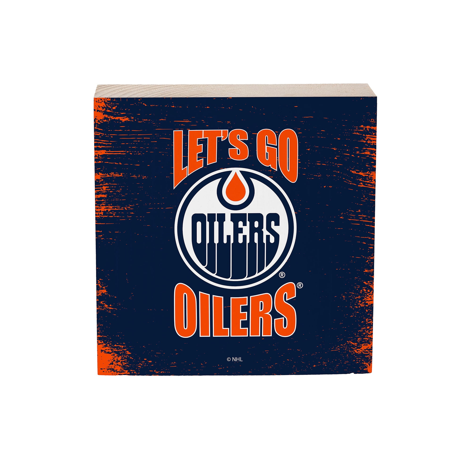 Edmonton Oilers 6" Square Fan Chant Wood Block Shelf Sign - Walmart.com