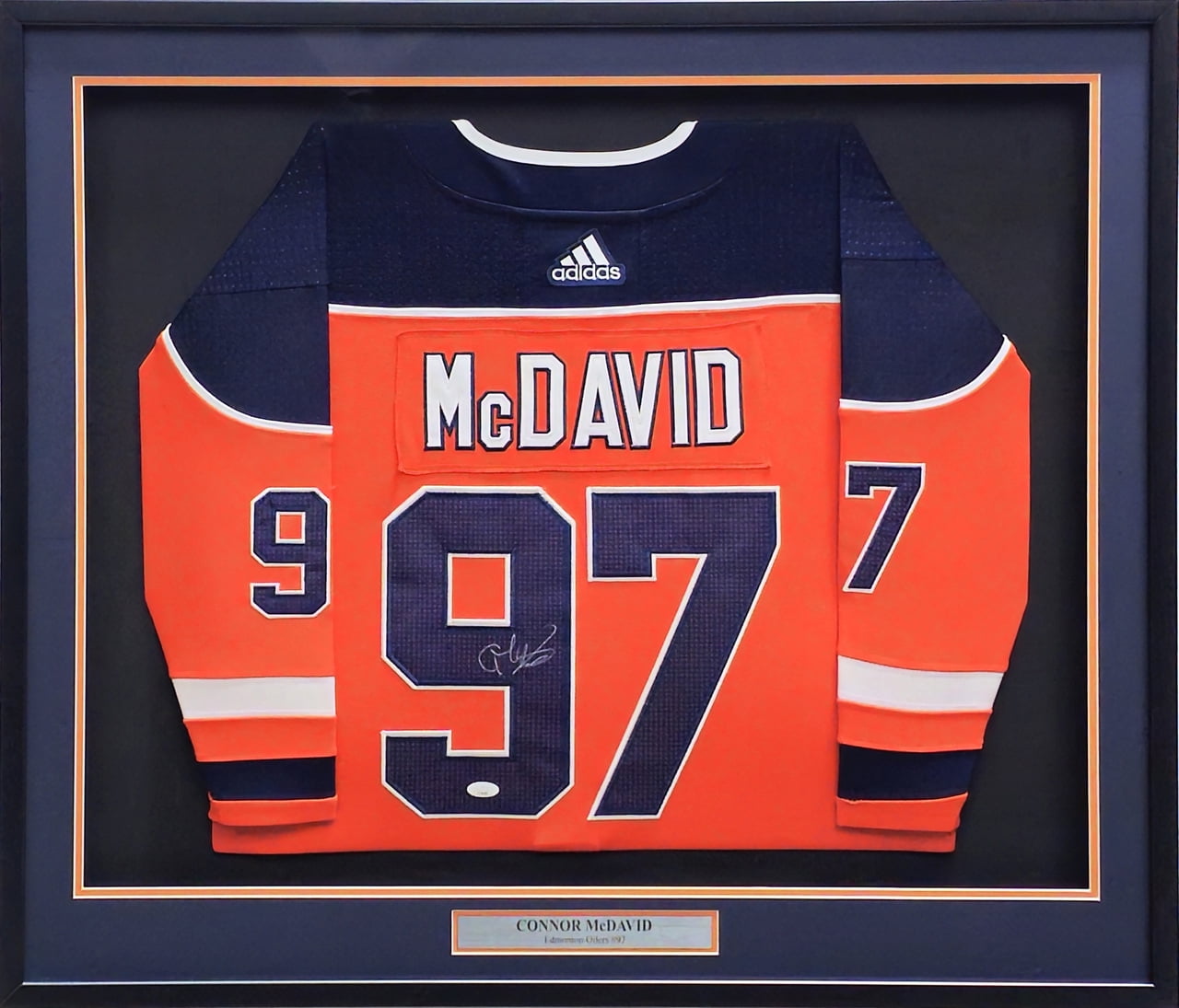 Edmonton Oilers Connor McDavid Autographed Framed Orange Adidas Auth ...