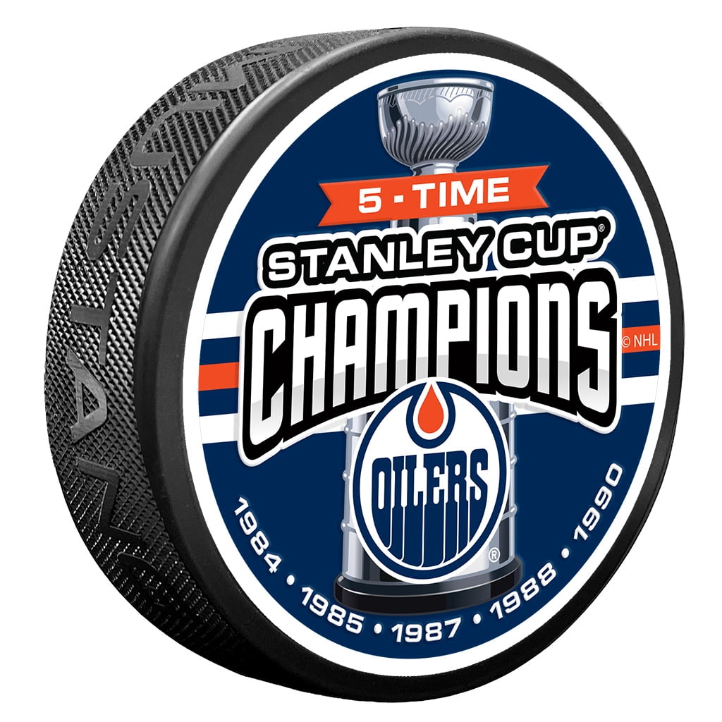 Edmonton Oilers Five-Time Stanley Cup Champions Puck - Walmart.com