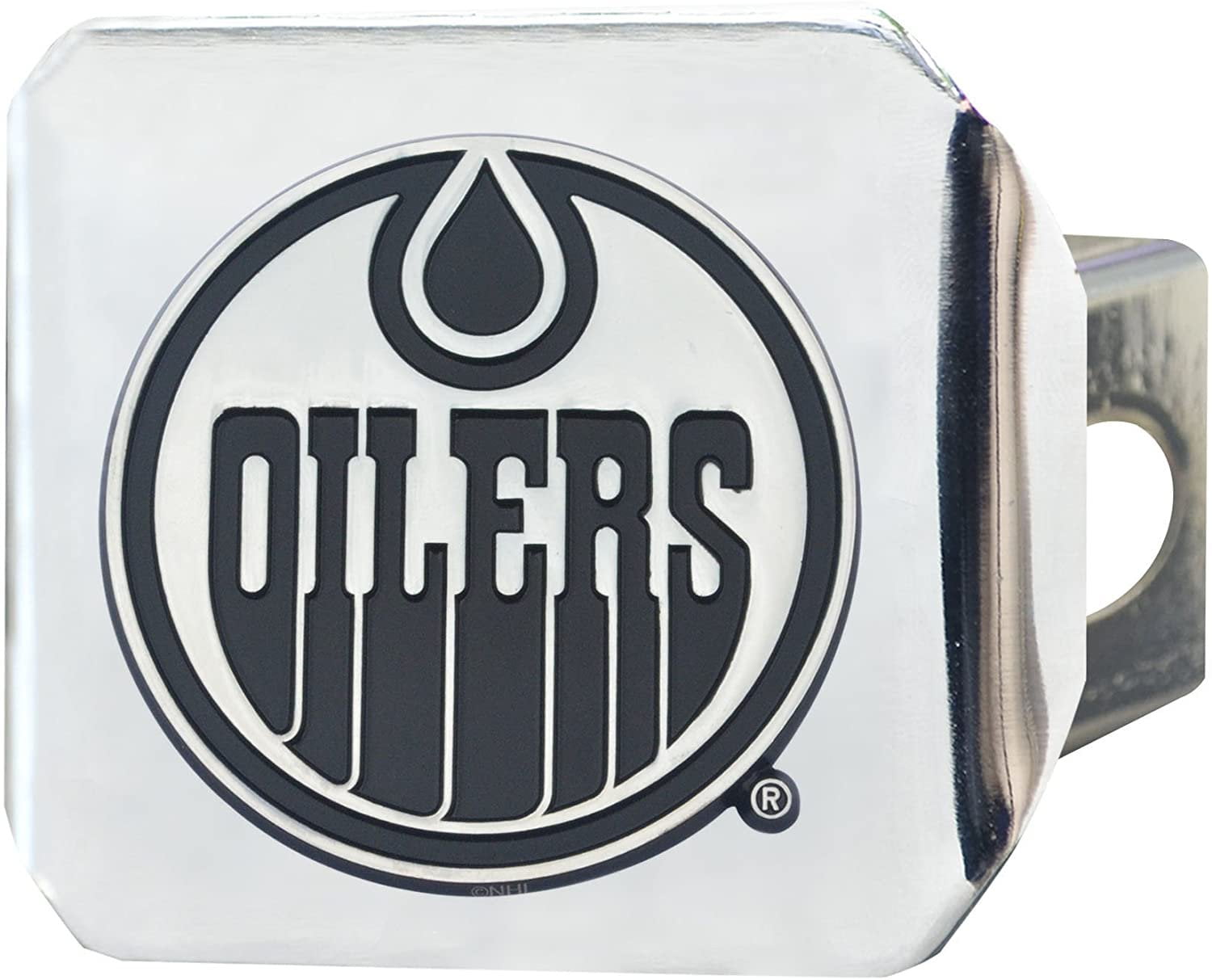 Fanmats Edmonton Oilers Hitch Cover 2 Inch Chrome Metal Emblem Trailer ...