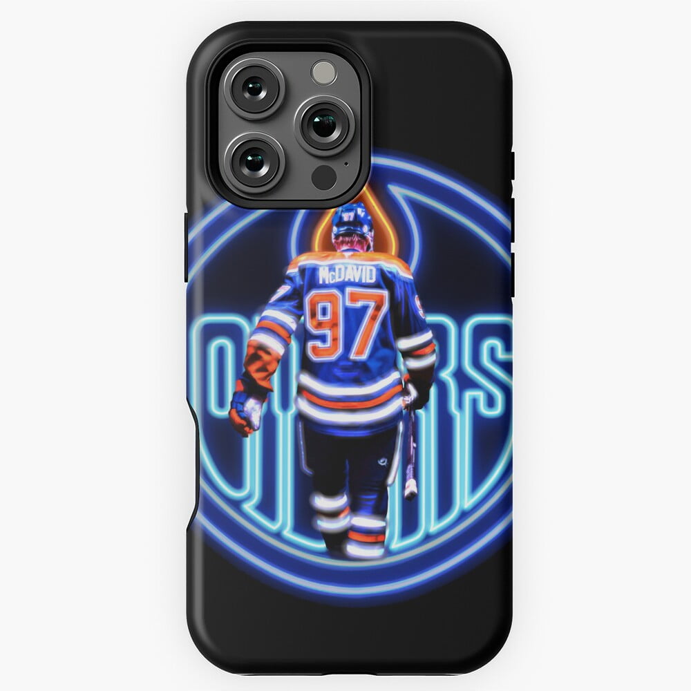 Edmonton Oilers McDavid Phone Case for iPhone 16 15 14 13 12 11 Pro Max ...