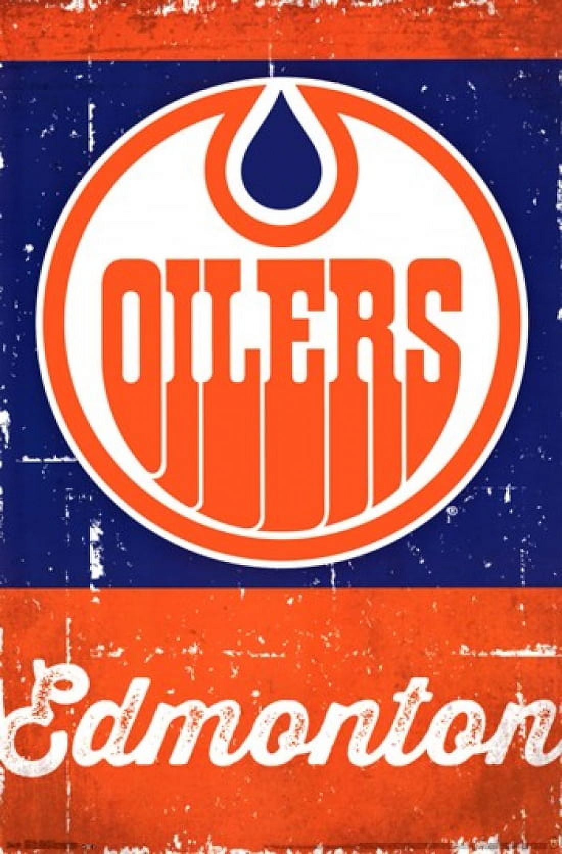 Edmonton Oilers - Retro Logo 2013 Poster Print (22 x 34) - Walmart.com