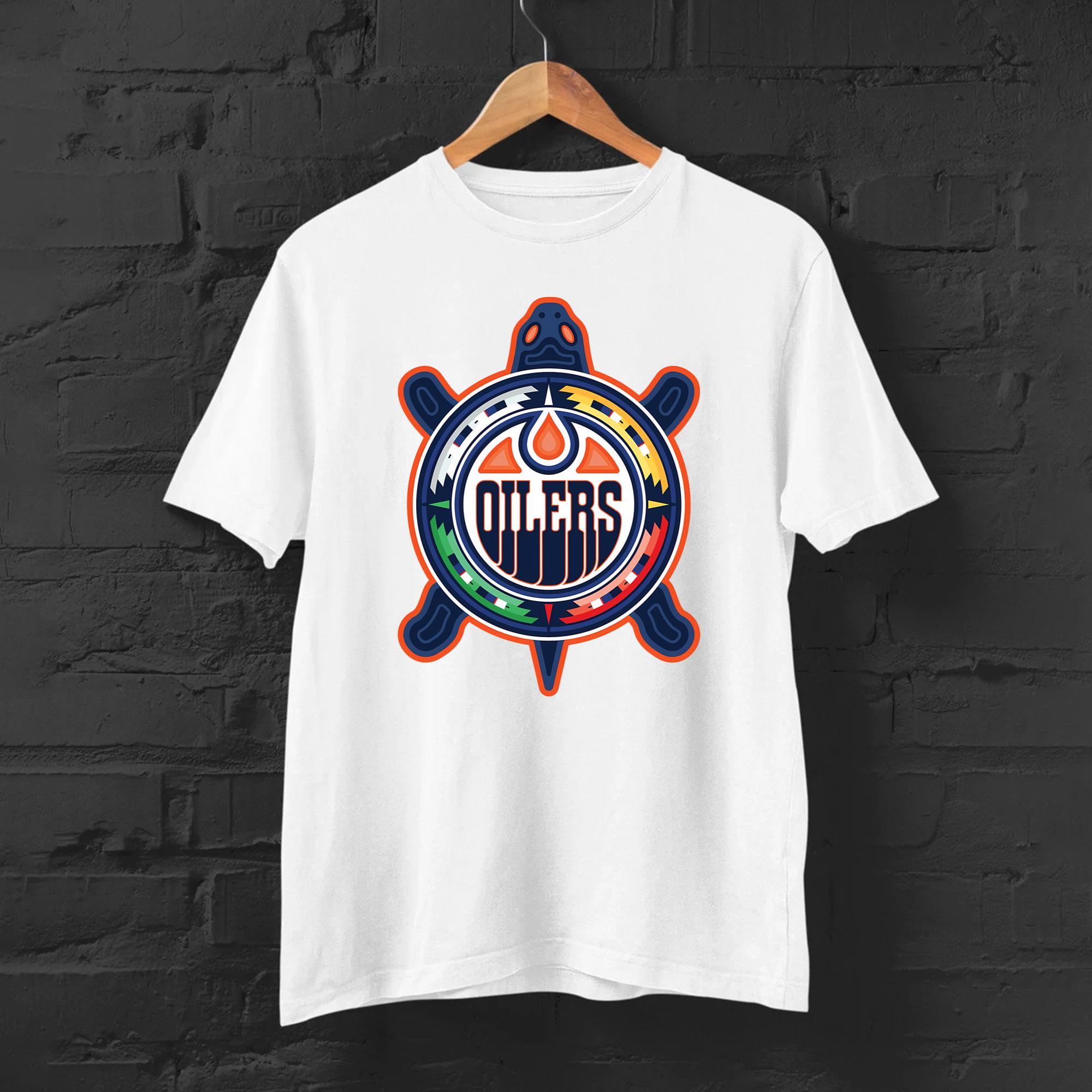 Edmonton Team Oilers Turtle Island Logo T-Shirt-TH36364 - Walmart.com