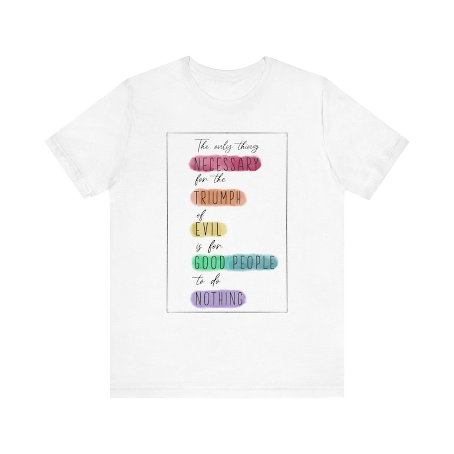 Edmund Burke Quote T-S1HI1ROlor Block Vintage StY1Le T1EE - Walmart.com