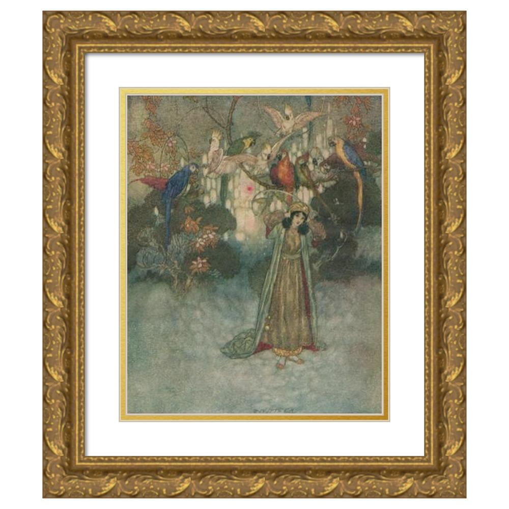 Edmund Dulac 15x18 Gold Ornate Wood Frame and Double Matted Museum Art ...