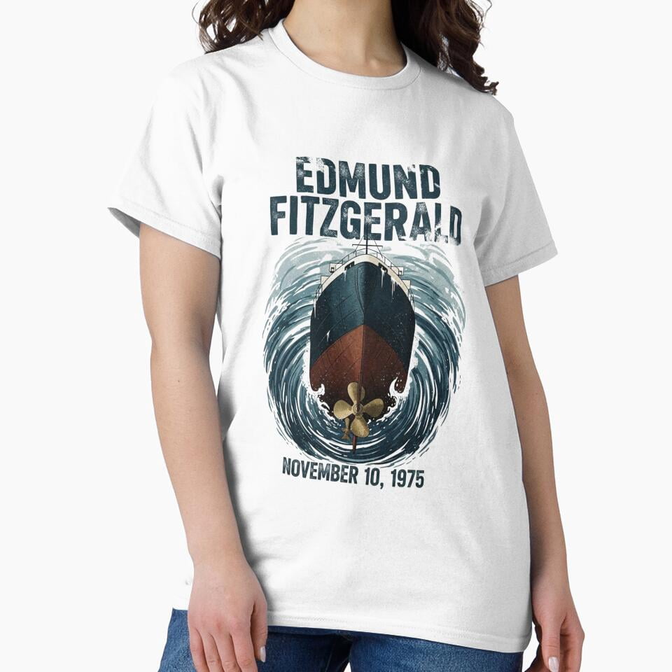 Edmund Fitzgerald 1975 Lake Superior Shirt, Casual Graphic Tee ...