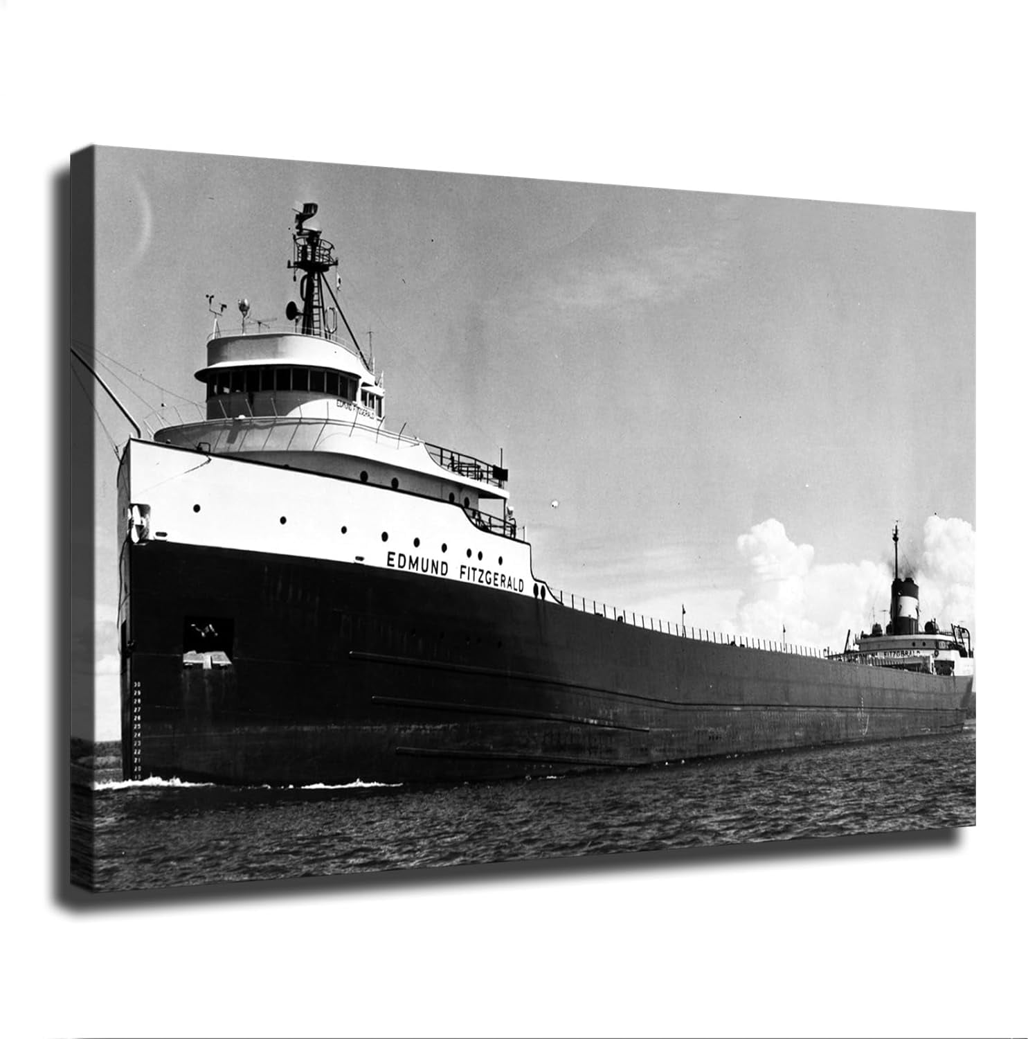 Edmund Fitzgerald Freighter Wreck Poster Canvas Print Wall Art Modern ...