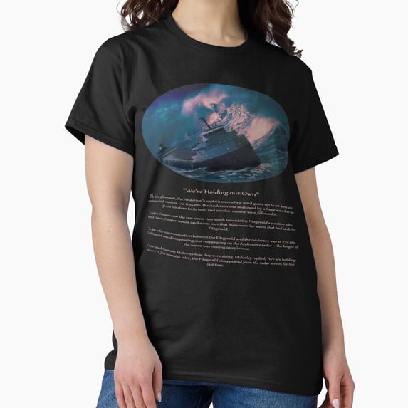 Edmund Fitzgerald Shirt, Casual Graphic Tee, Everyday Short Sleeve ...