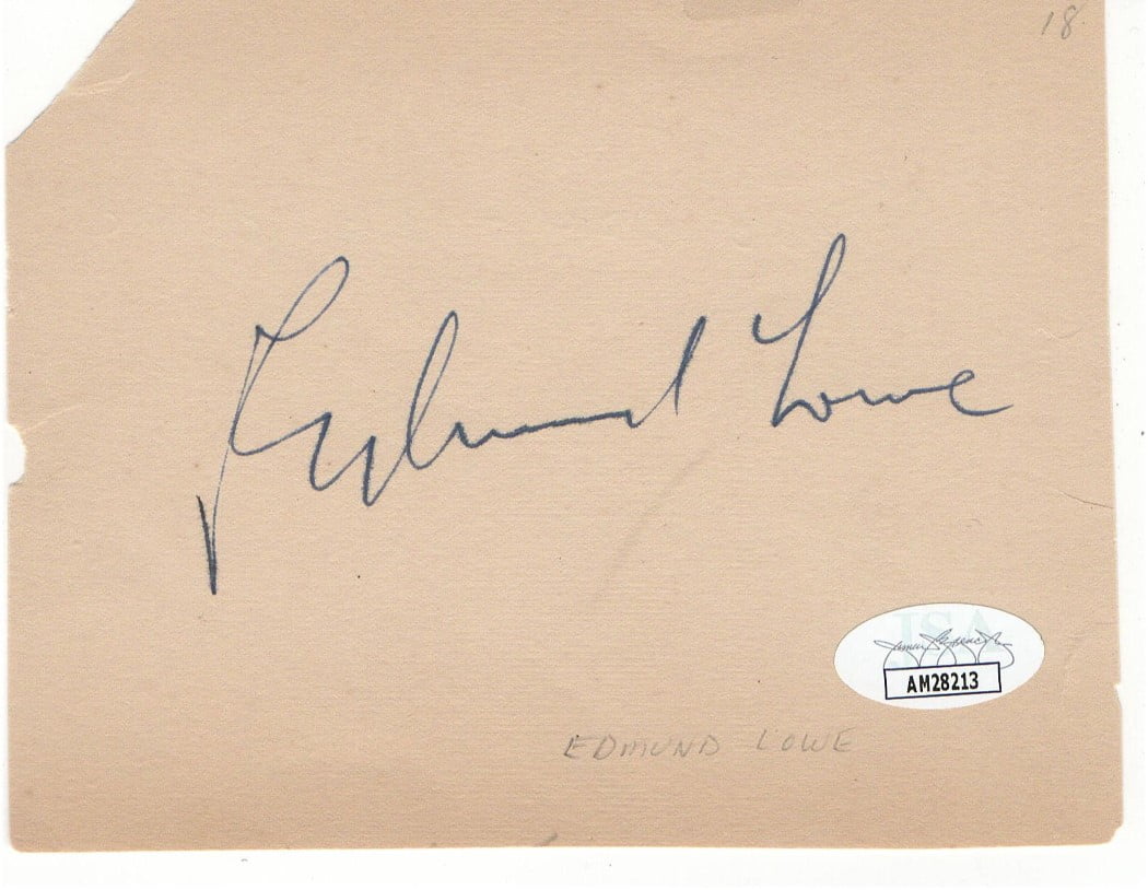Edmund Lowe Signed Autographed Cut Signature Hollywood Legend JSA ...