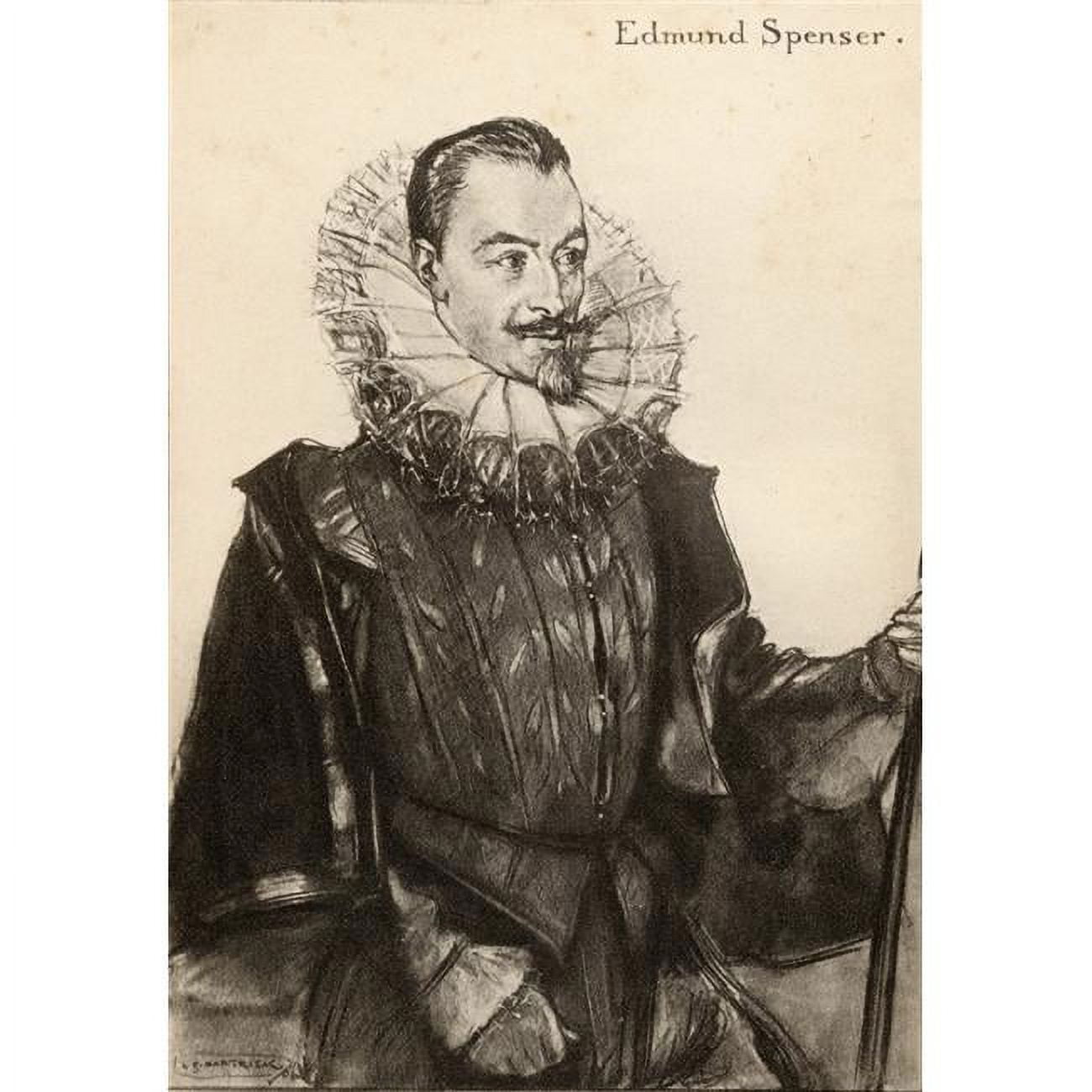Edmund Spenser 1552-1599. English Renaissance Poet From An Illustration ...