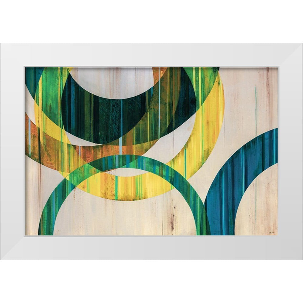 Edmunds, Sydney 24x17 White Modern Wood Framed Museum Art Print Titled - Loopdy Loop - Walmart.com