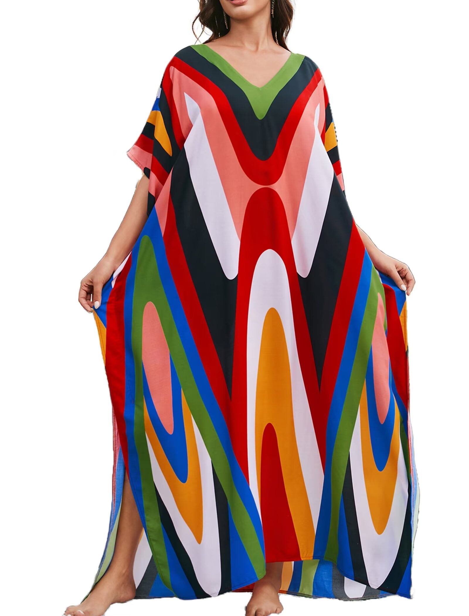 Edolynsa Caftan Loungewear for Women Long Kaftan Dresses Maxi Beach ...