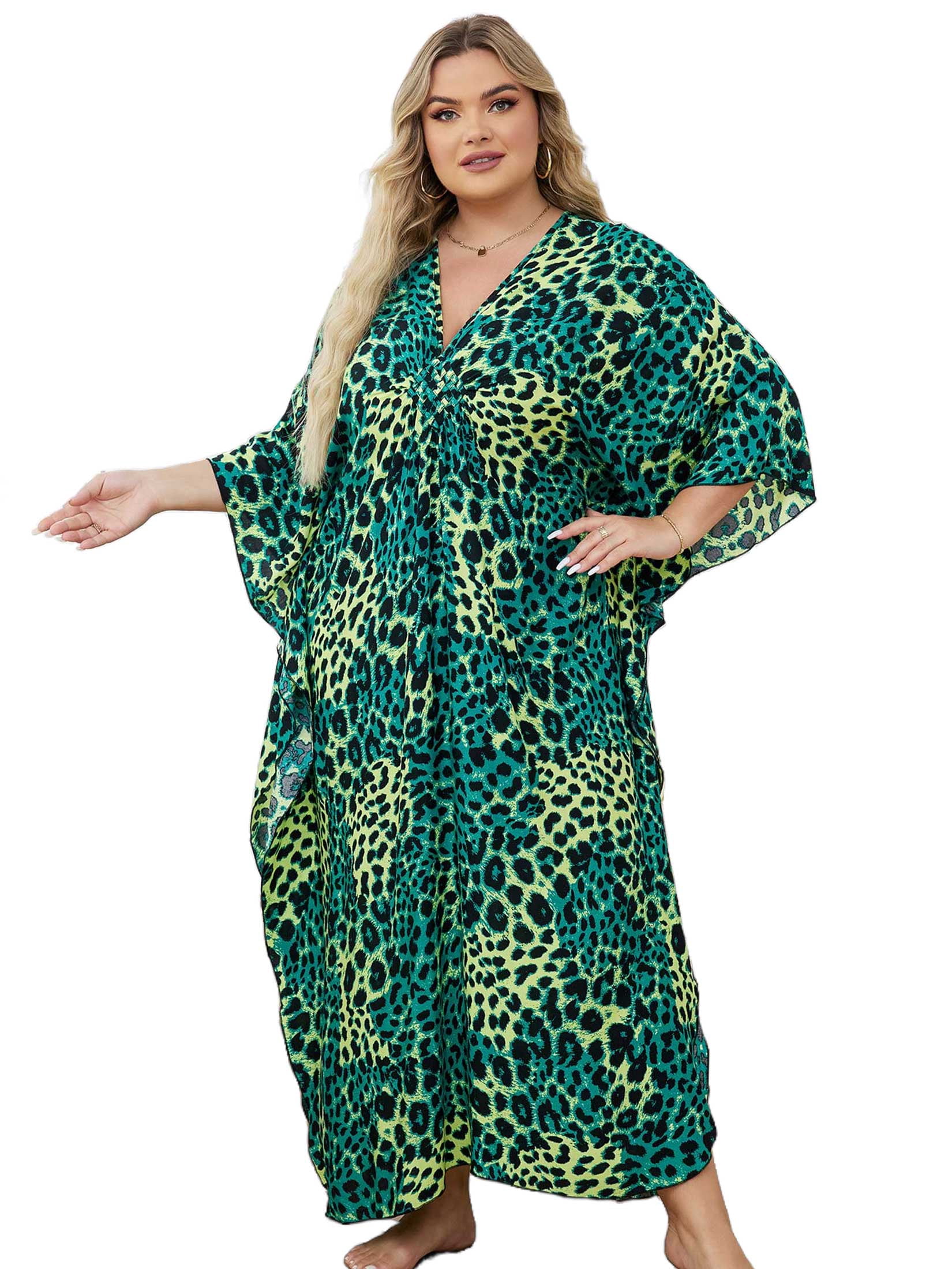 Edolynsa Kaftan Cover up Dresses for Women Long Caftan Loungewear ...