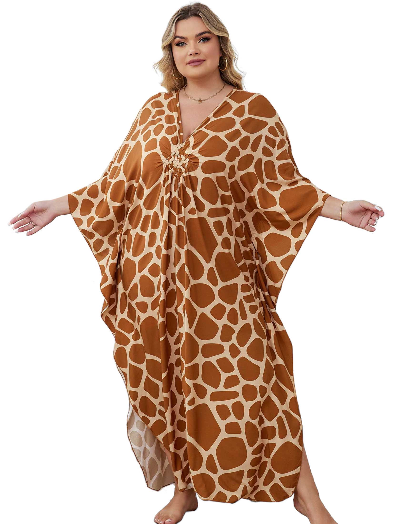 Edolynsa Kaftan Cover up Dresses for Women Long Caftan Loungewear ...