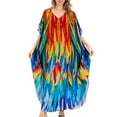 Edolynsa Kaftan Dresses Cover Up for Swimwear Women Plus Size Animal Print Caftan Resort Dress ...