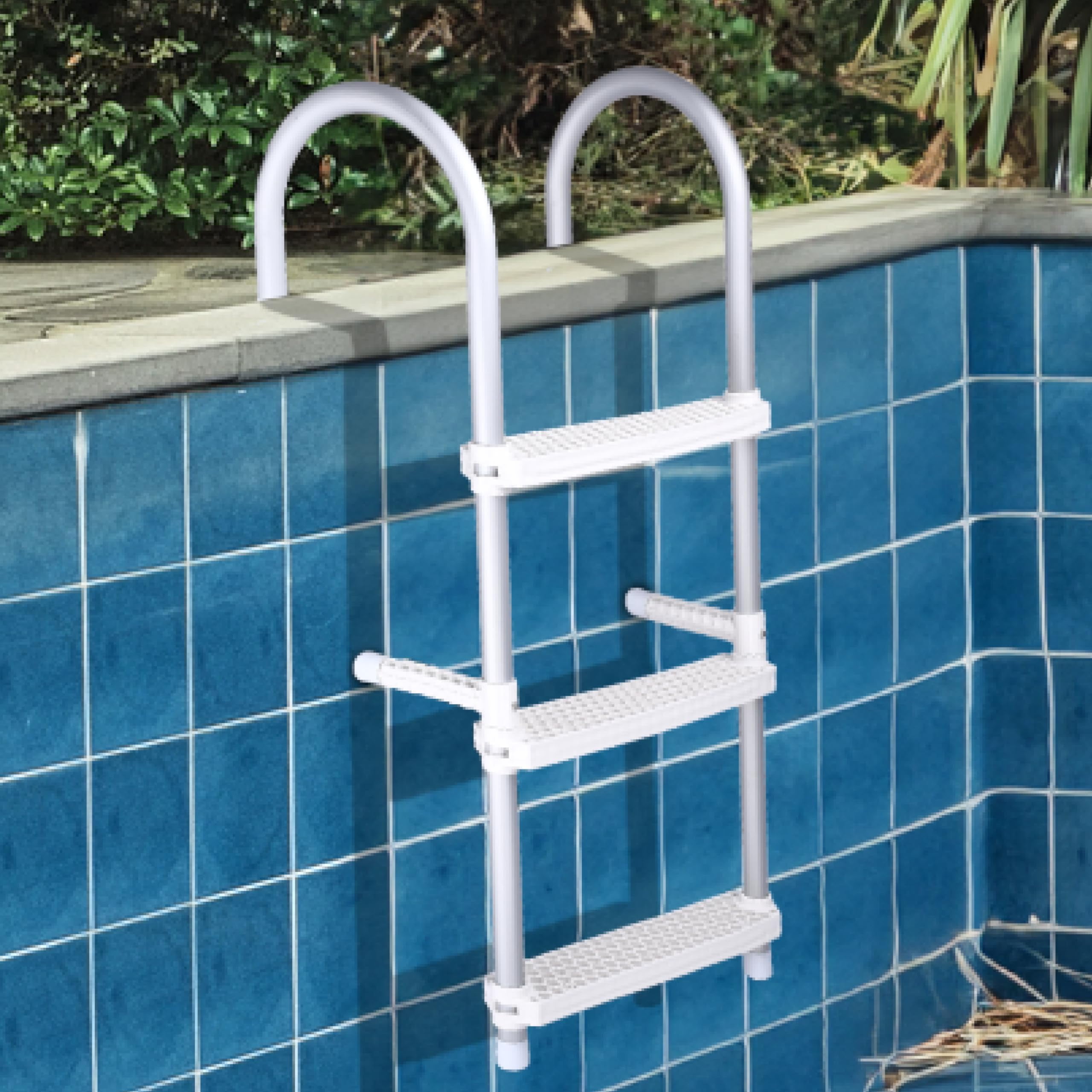 Edou Direct Swimming Pool Ladder - Aluminum 3-Step Pool Stair with ...