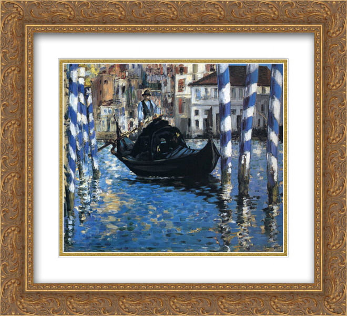 Edouard Manet 2x Matted 24x20 Gold Ornate Framed Art Print 'The grand ...