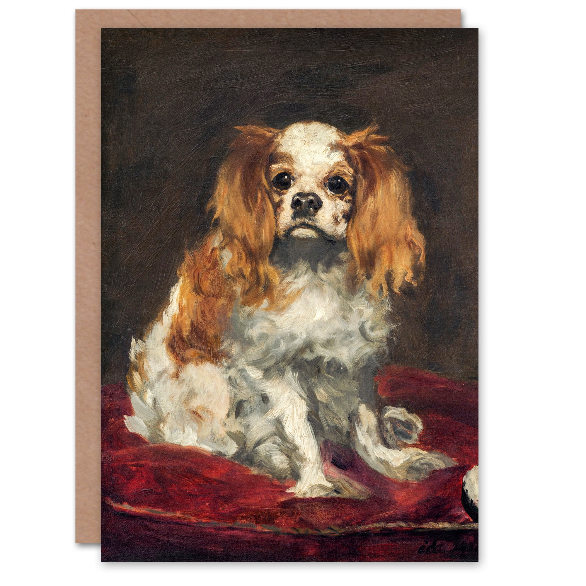Edouard Manet Art Card A King Charles Spaniel Dog - Walmart.com