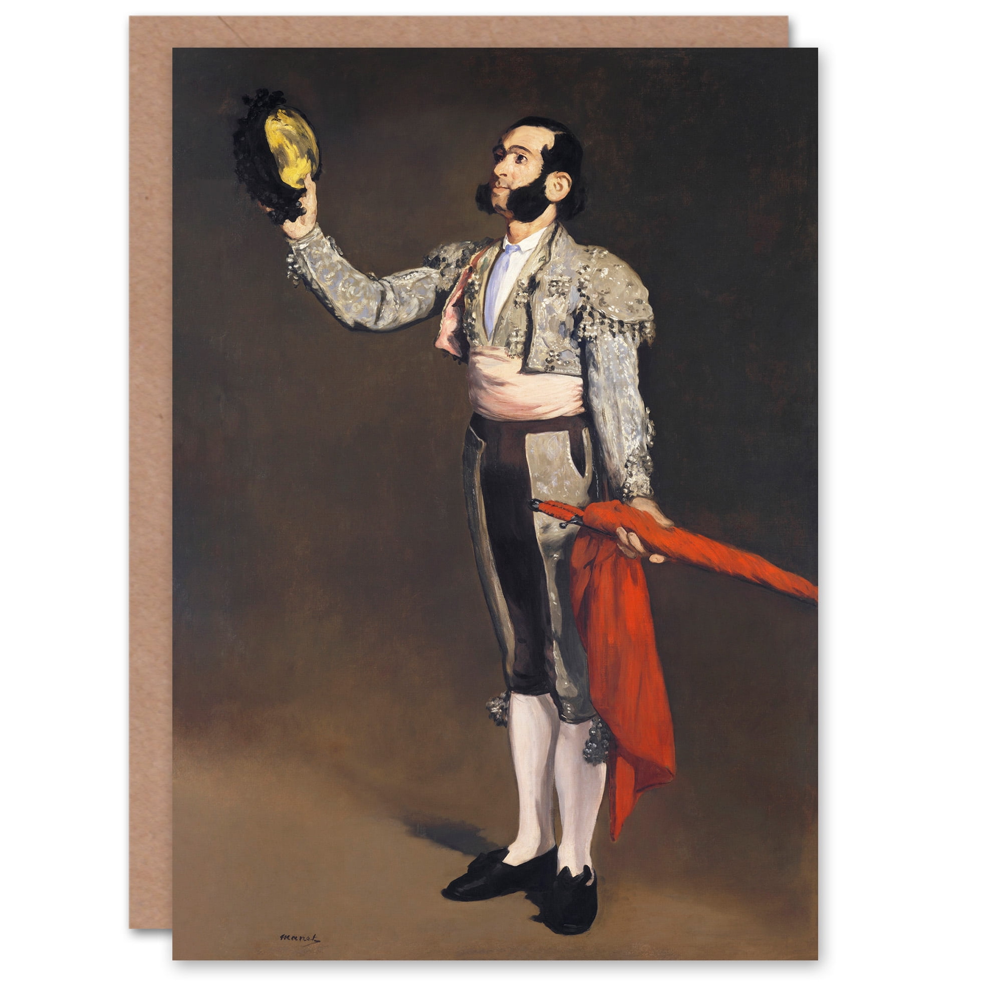 Edouard Manet Art Card A Matador Saluting Portrait Painting - Walmart.com