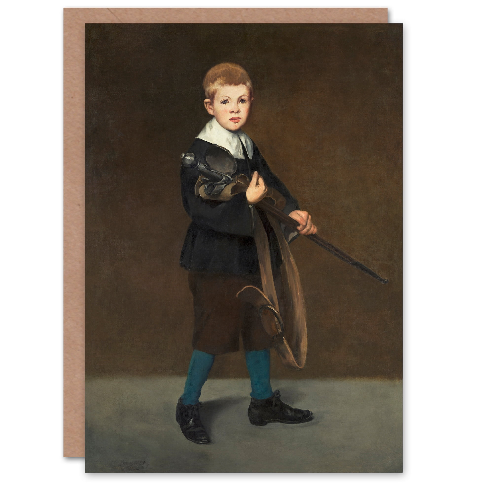Edouard Manet Art Card Boy with a Sword Portrait Painting - Walmart.com