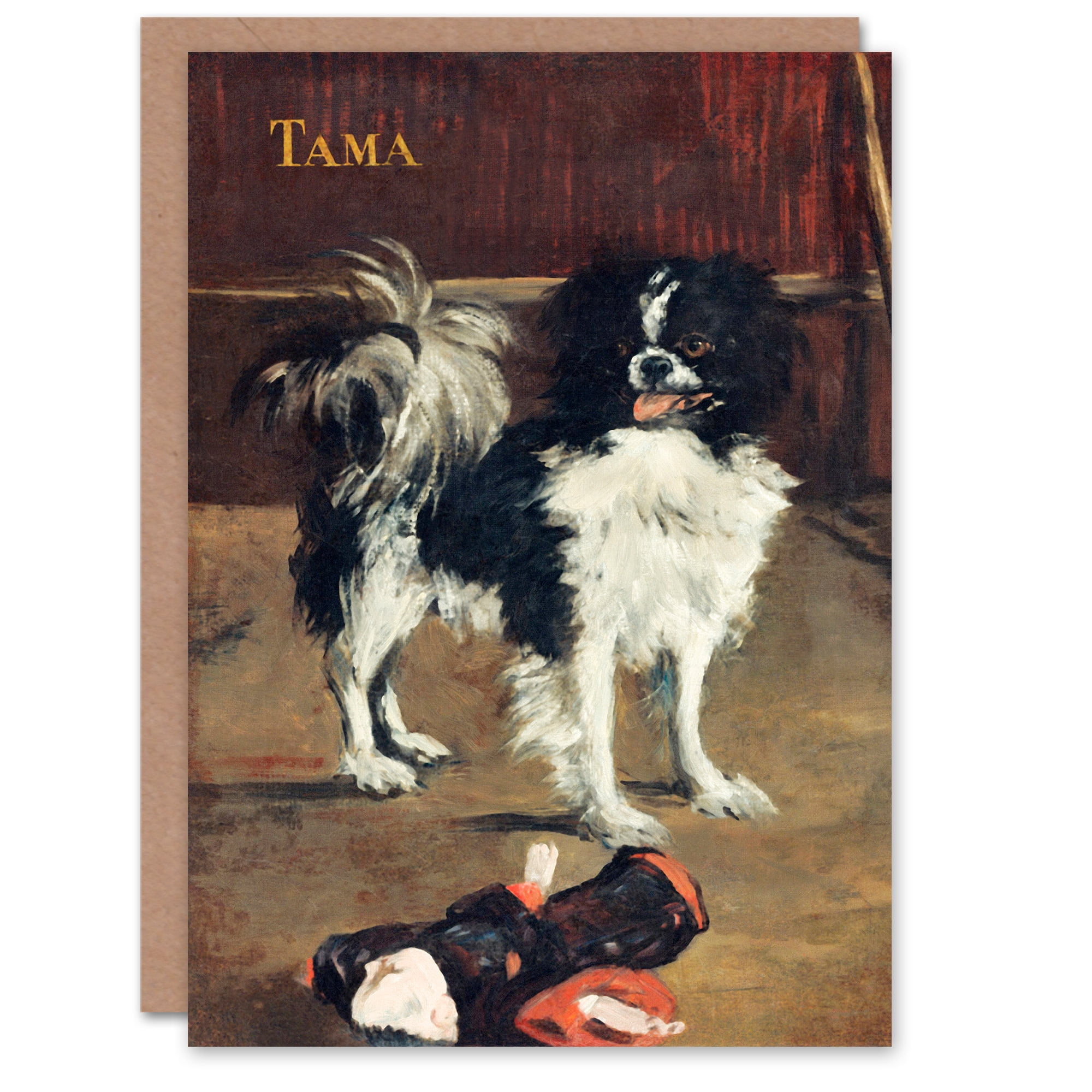 Edouard Manet Art Card Tama the Japanese Dog Portrait - Walmart.com