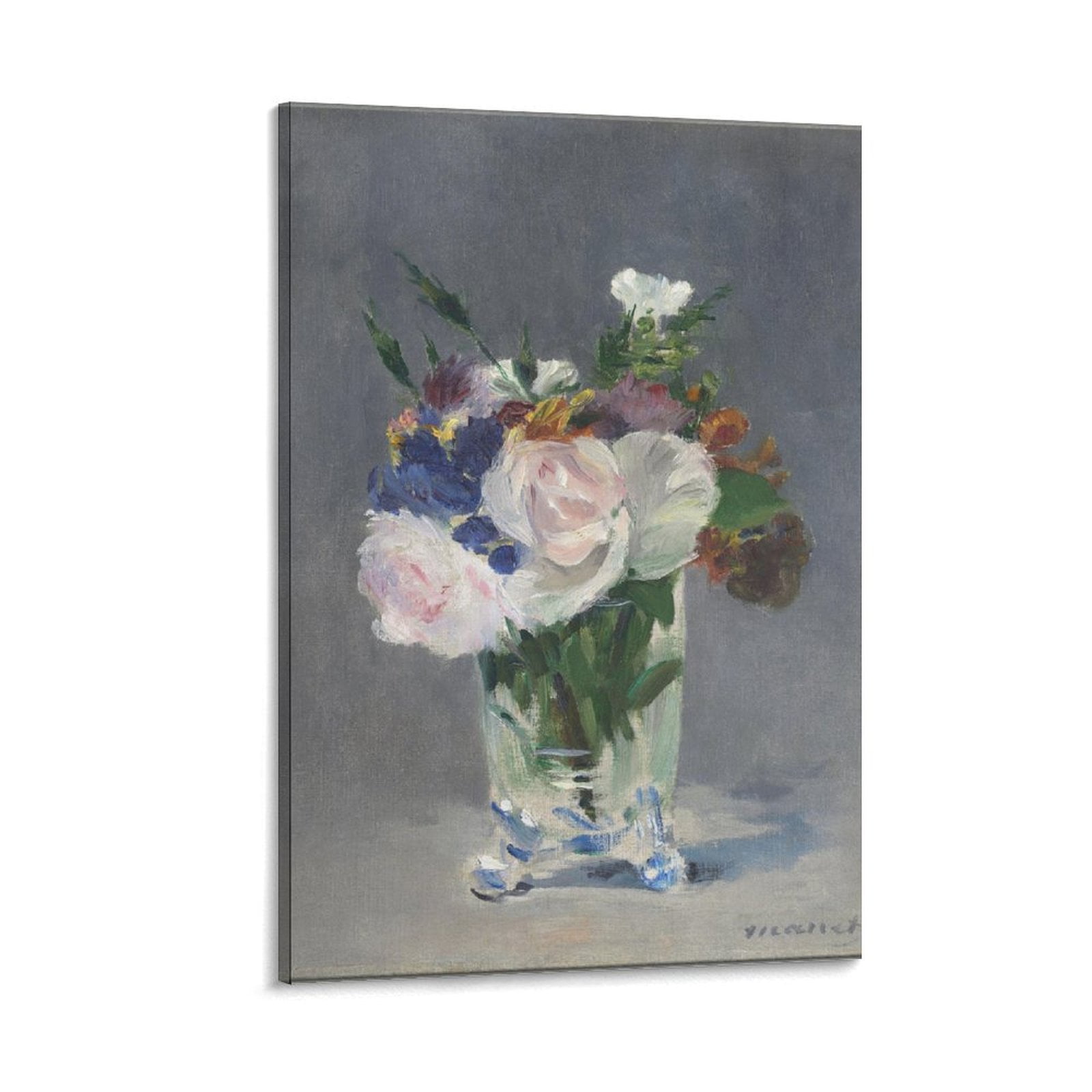 Edouard Manet Flowers in A Crystal Vase Poster Wall Art Picture ...