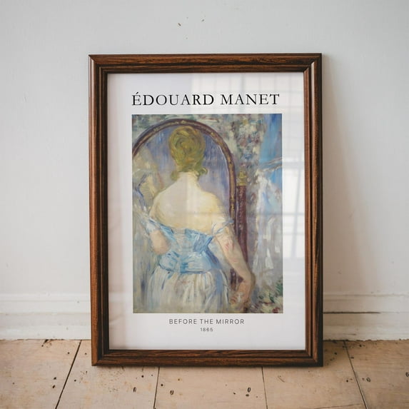 Edouard Manet Poster: Before The Mirror, Vintage Fine Art Portrait ...