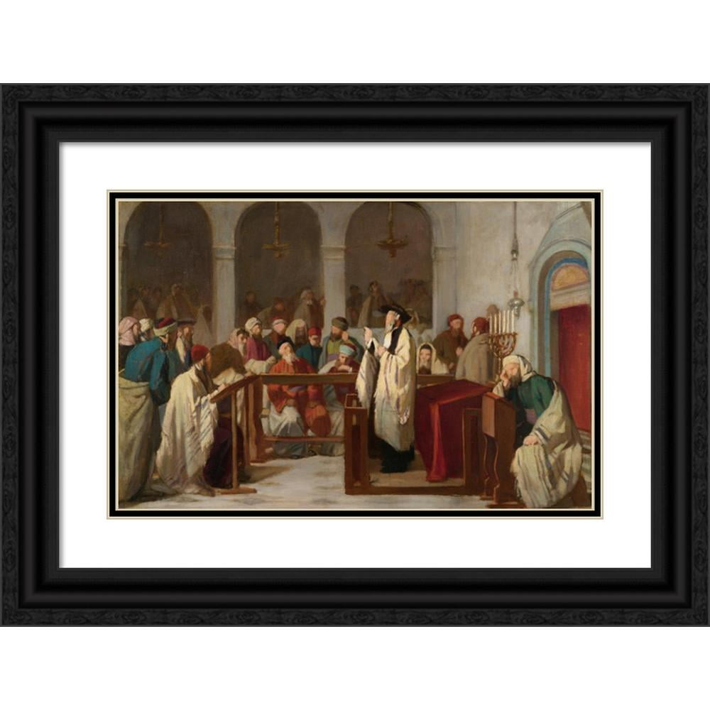 Edouard Moyse 14x11 Black Ornate Wood Framed Double Matted Museum Art ...