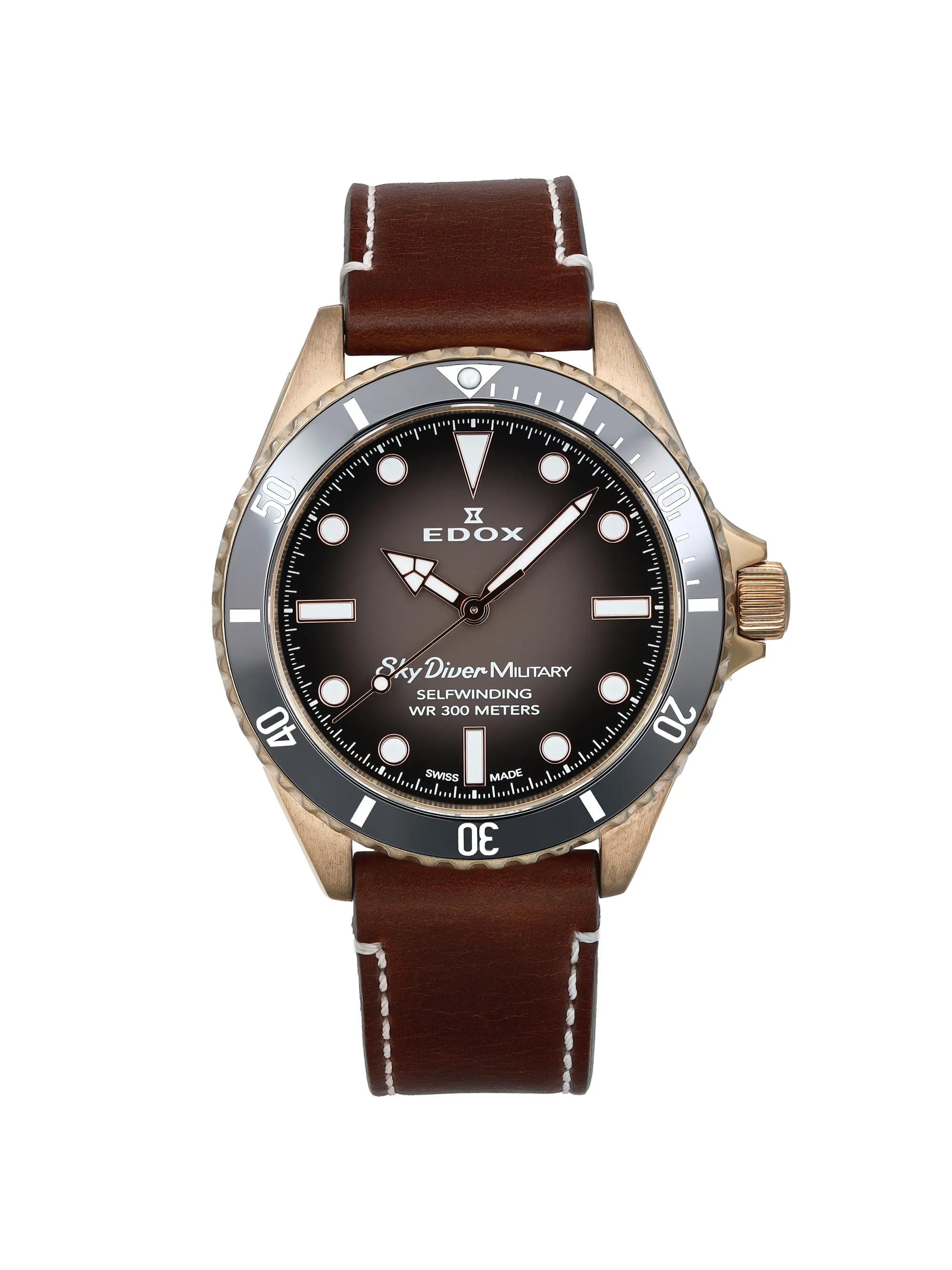 Edox SkyDiver Bronze Men's Watch with Black Dial and Nepal | Ubuy