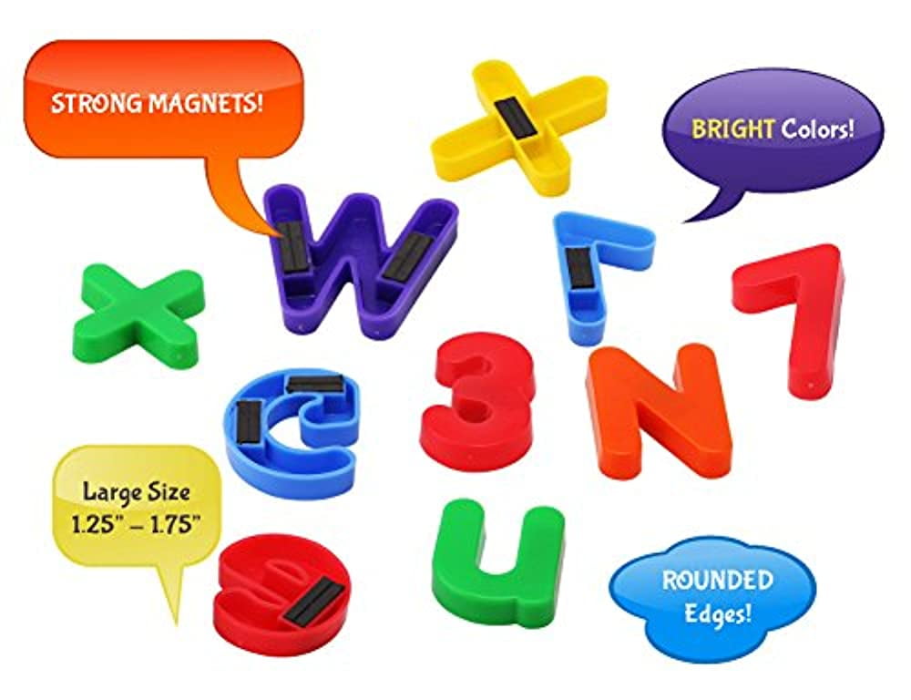 Magnetic Letters and Numbers 72 Educational Refrigerator Fun Learning ...