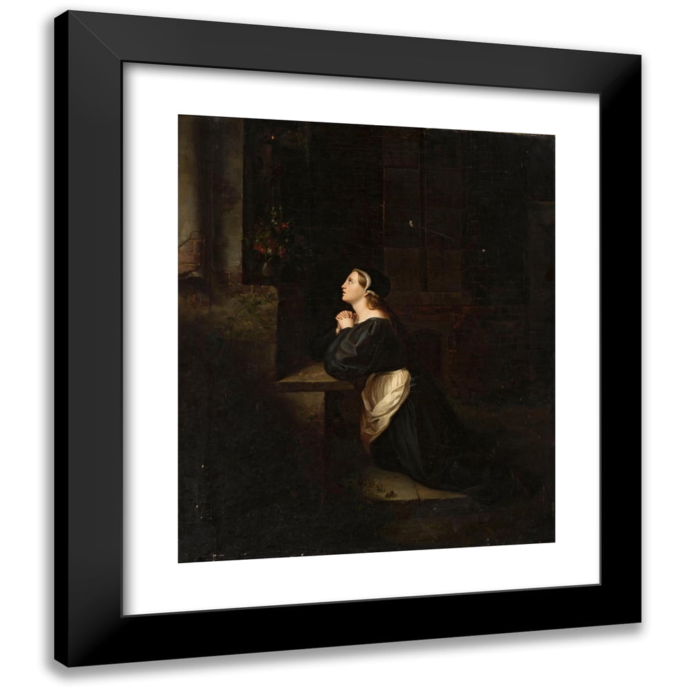 Eduard Ratti 12x14 Black Modern Framed Museum Art Print Titled - Prayer ...