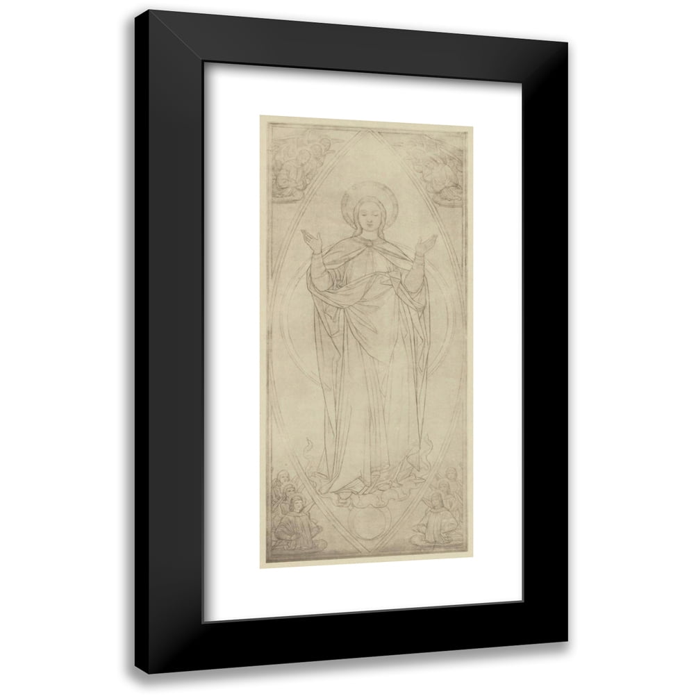 Eduard Von Steinle 13x24 Black Modern Framed Museum Art Print Titled ...