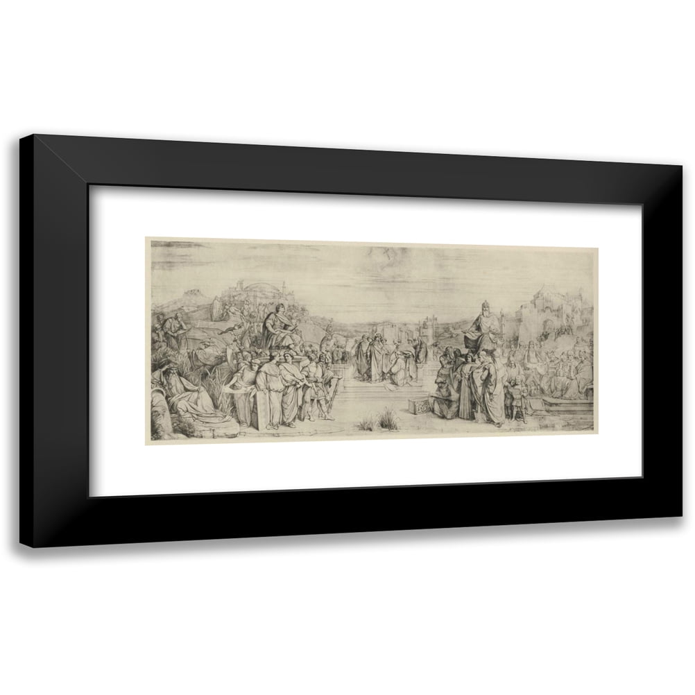 Eduard Von Steinle 14x8 Black Modern Framed Museum Art Print Titled ...
