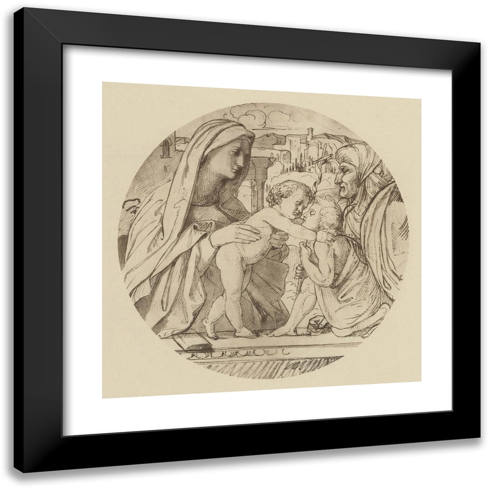 Eduard Von Steinle 15x15 Black Modern Framed Museum Art Print Titled ...