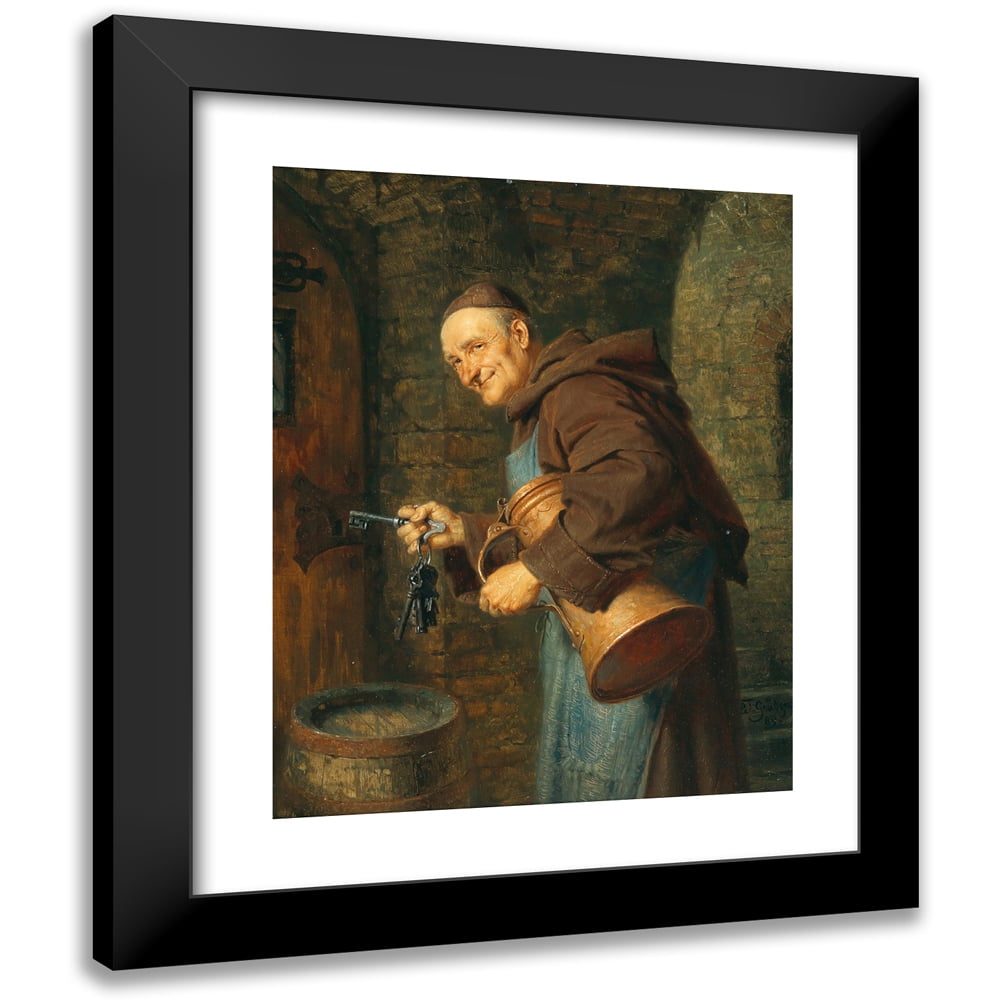 Eduard von Grützner 12x14 Black Modern Framed Museum Art Print Titled ...